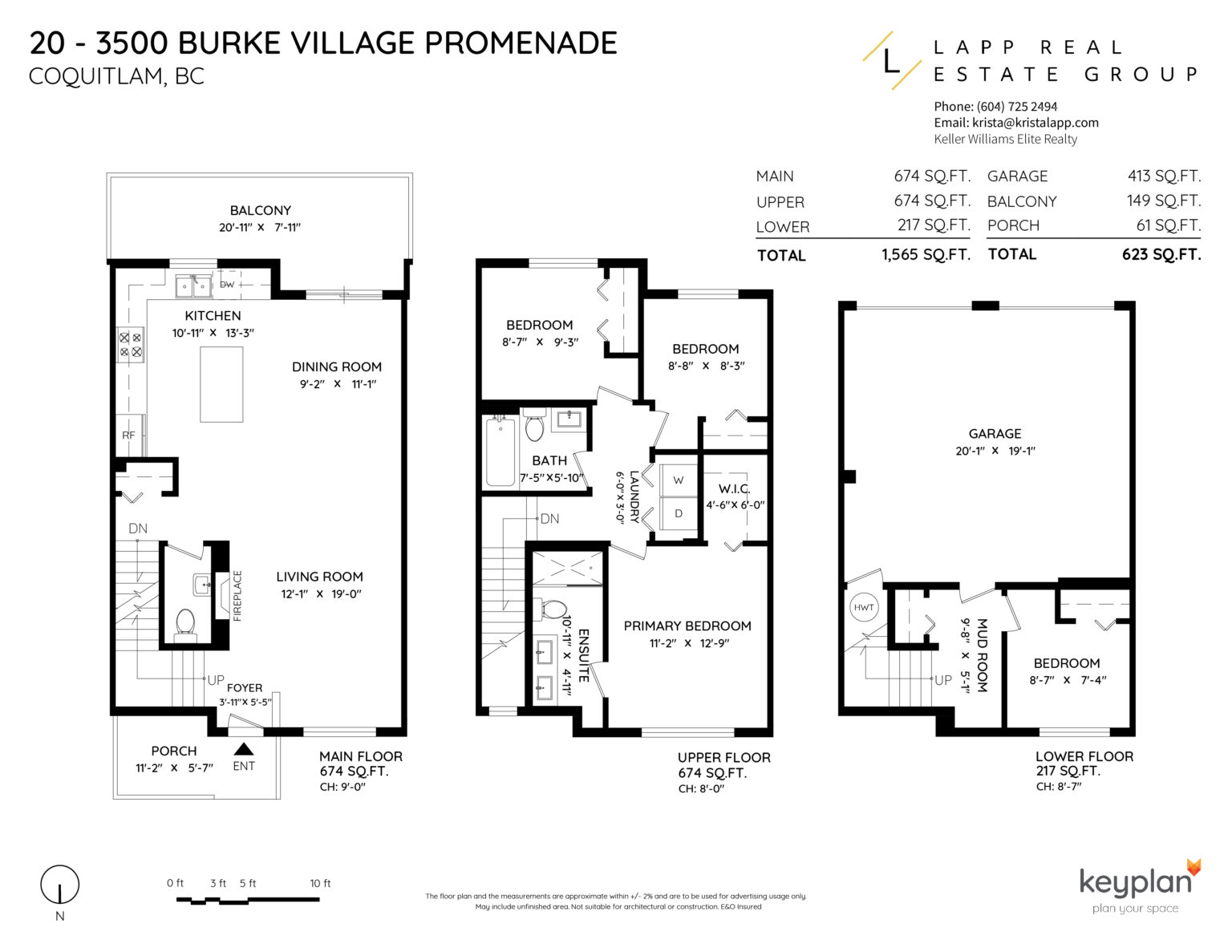 For Sale! 20 3500 Burke Village Promenade, Coquitlam, B.C.